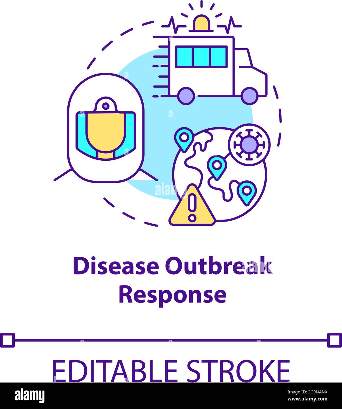 Disease outbreak response concept icon Stock Vector Image & Art - Alamy