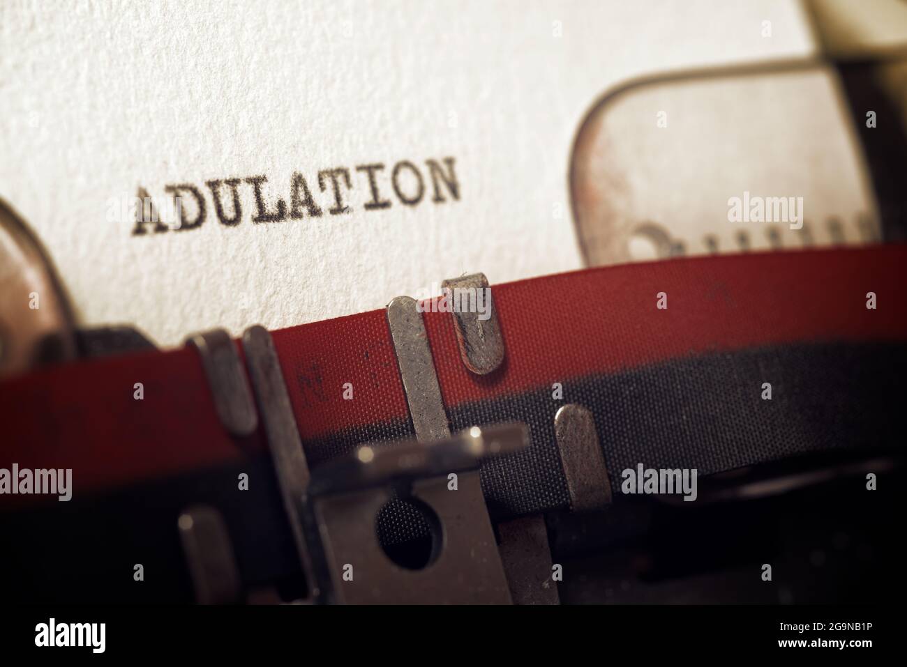 The word adulation written with a typewriter Stock Photo - Alamy