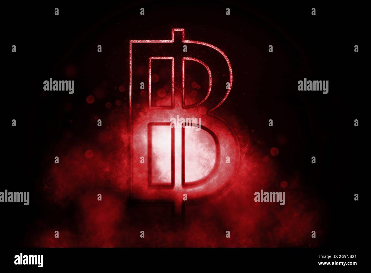 Thai Baht, THB Baht currency, Monetary currency symbol, Blue symbol ...