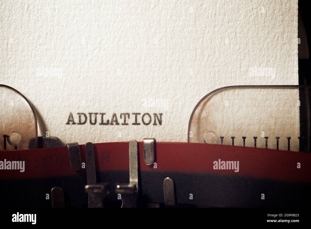 The word adulation written with a typewriter Stock Photo - Alamy