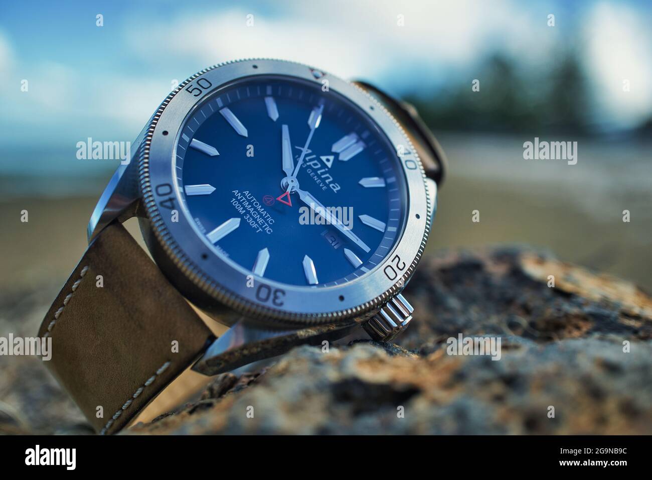 high resolution images of a swiss Alpina Alpiner watch Stock Photo - Alamy