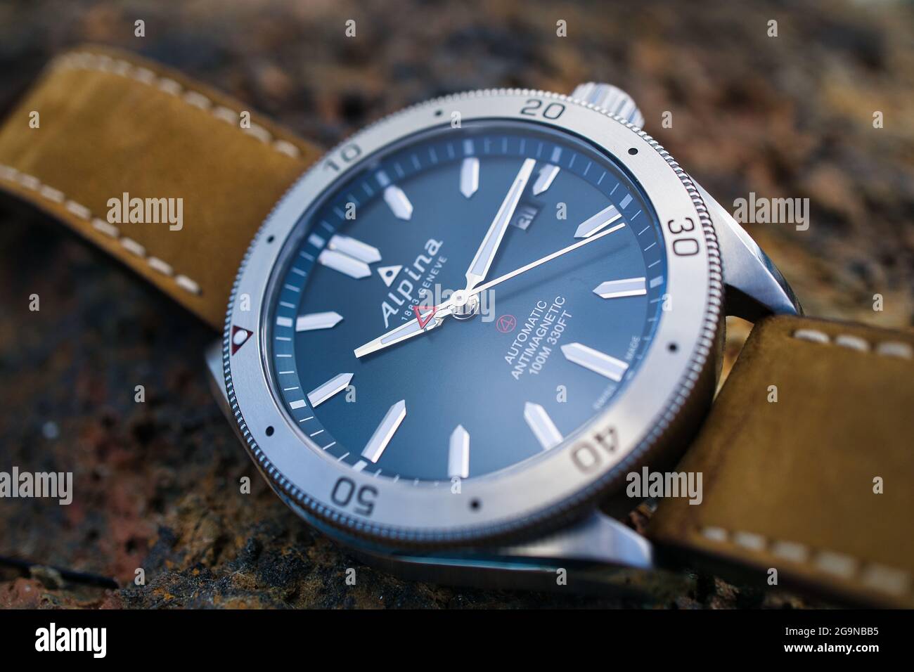 high resolution images of a swiss Alpina Alpiner watch Stock Photo - Alamy