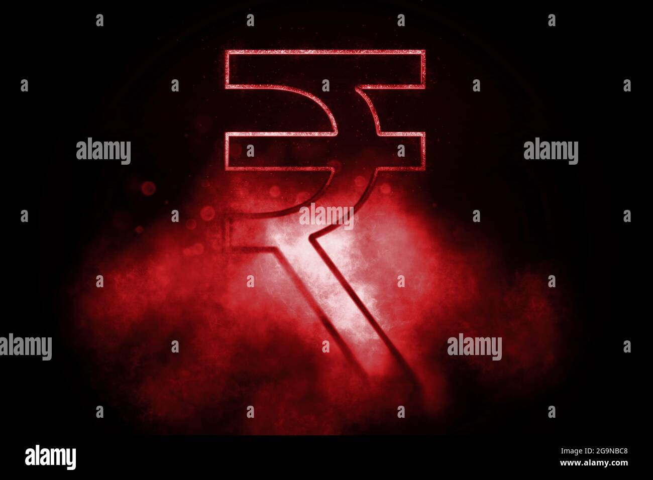 Indian Rupee, INR Rupee currency, Monetary currency symbol, Blue symbol ...