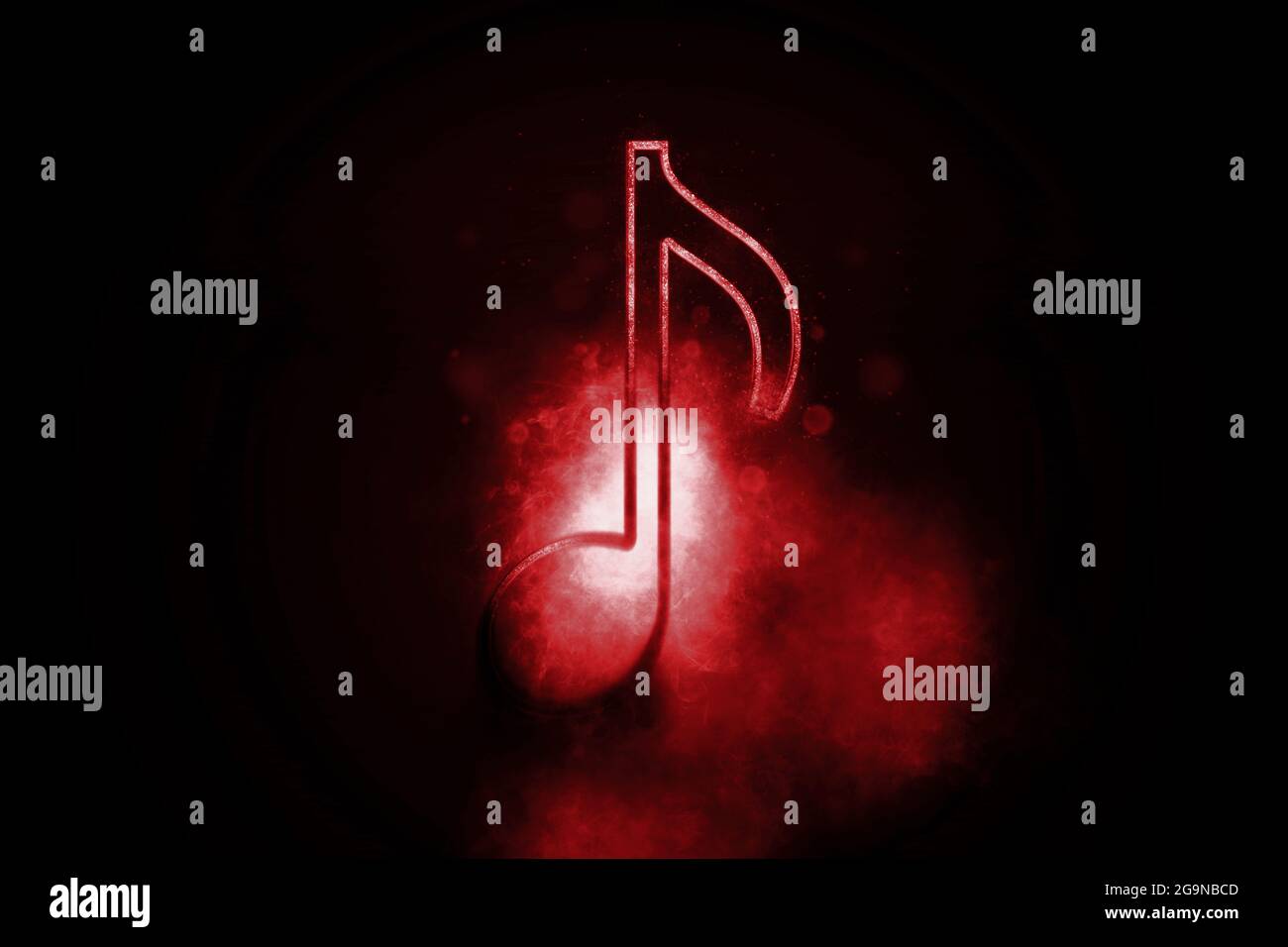 Eighth note symbol, Music Background, Blue Symbol Stock Photo - Alamy