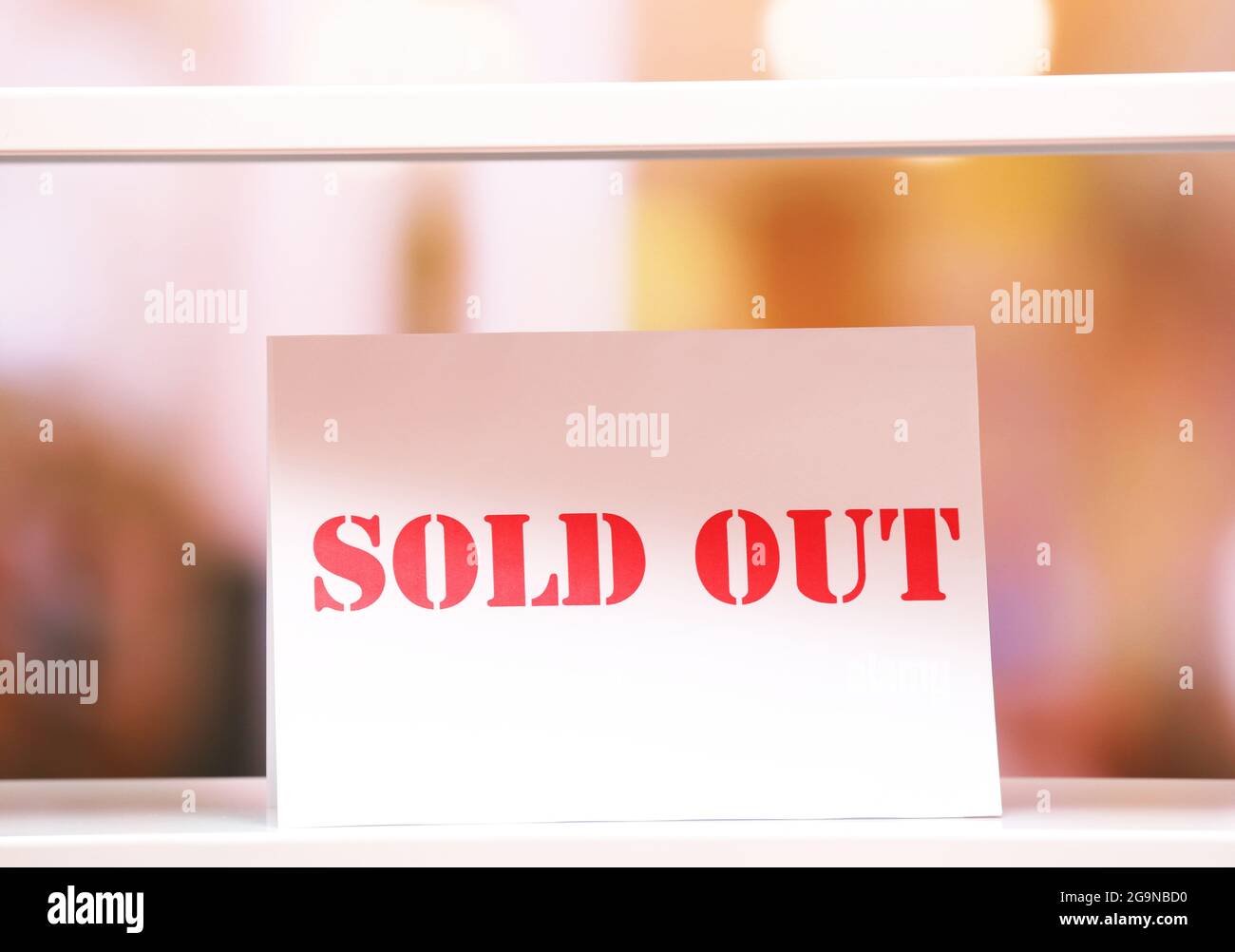 Blank with text sold out on bright background Stock Photo - Alamy
