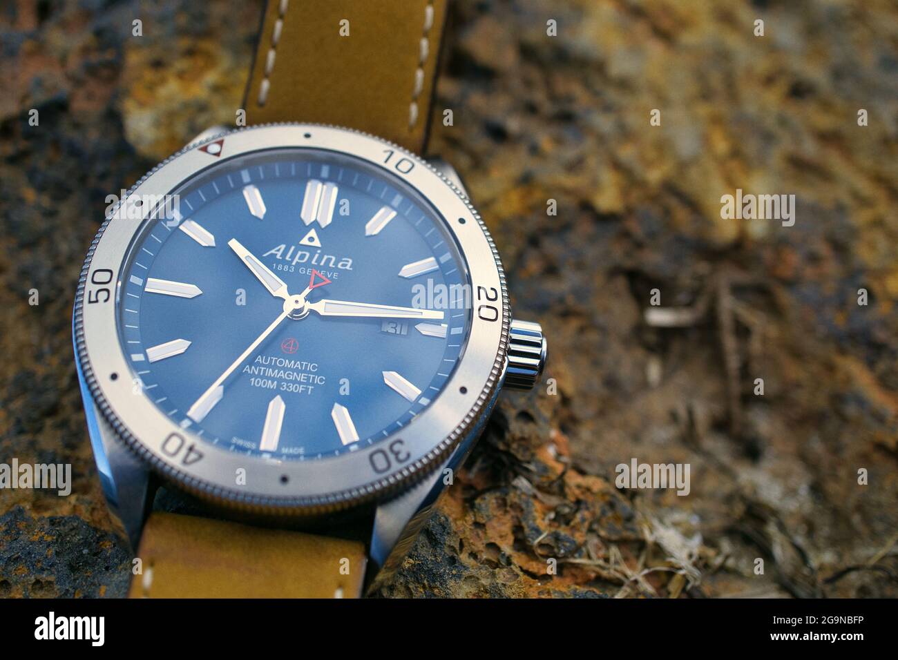 high resolution images of a swiss Alpina Alpiner watch Stock Photo - Alamy