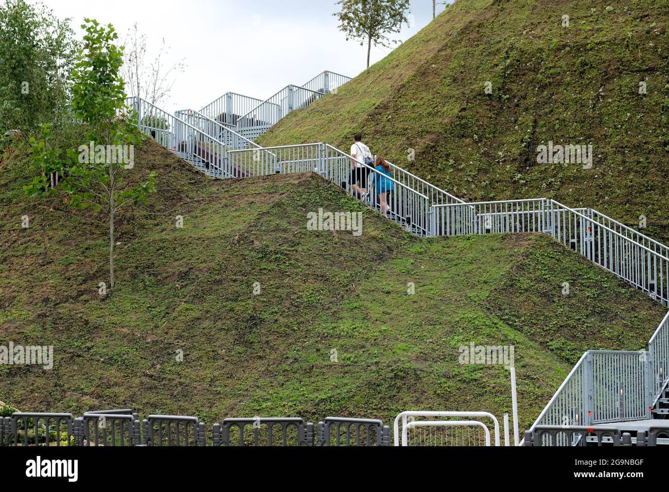 Marble Arch, London, UK. 27th July 2021. The Marble Arch Mound a ...
