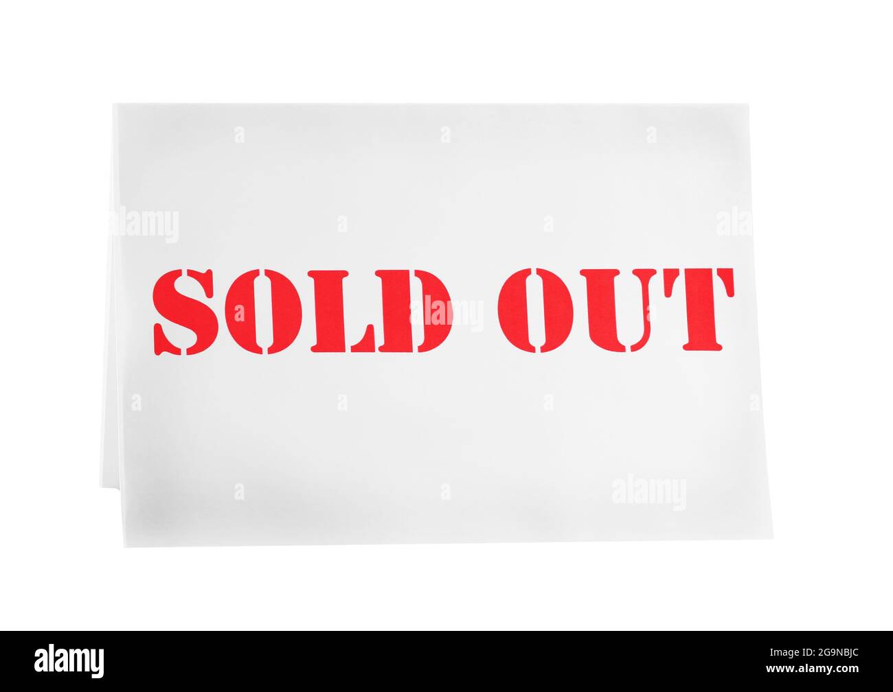 Blank with text sold out isolated on white Stock Photo - Alamy