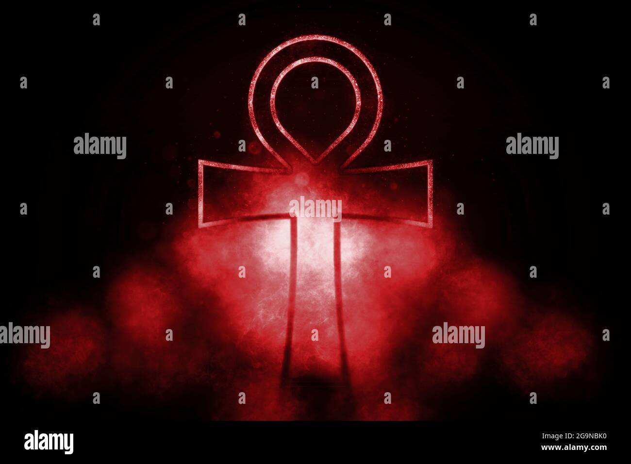 Ankh Symbol, Key of life sign, Blue Symbol Stock Photo - Alamy