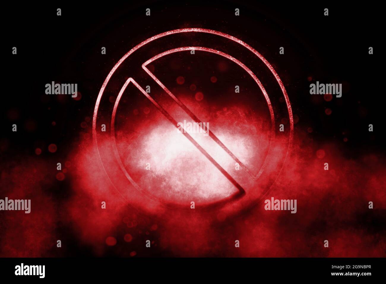 No sign or No symbol, prohibition and restriction, Censorship, Blue ...