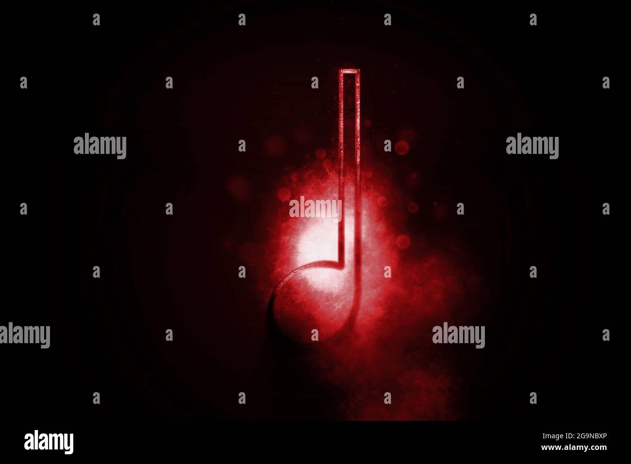 Quarter note symbol, Music Background, Blue Symbol Stock Photo - Alamy