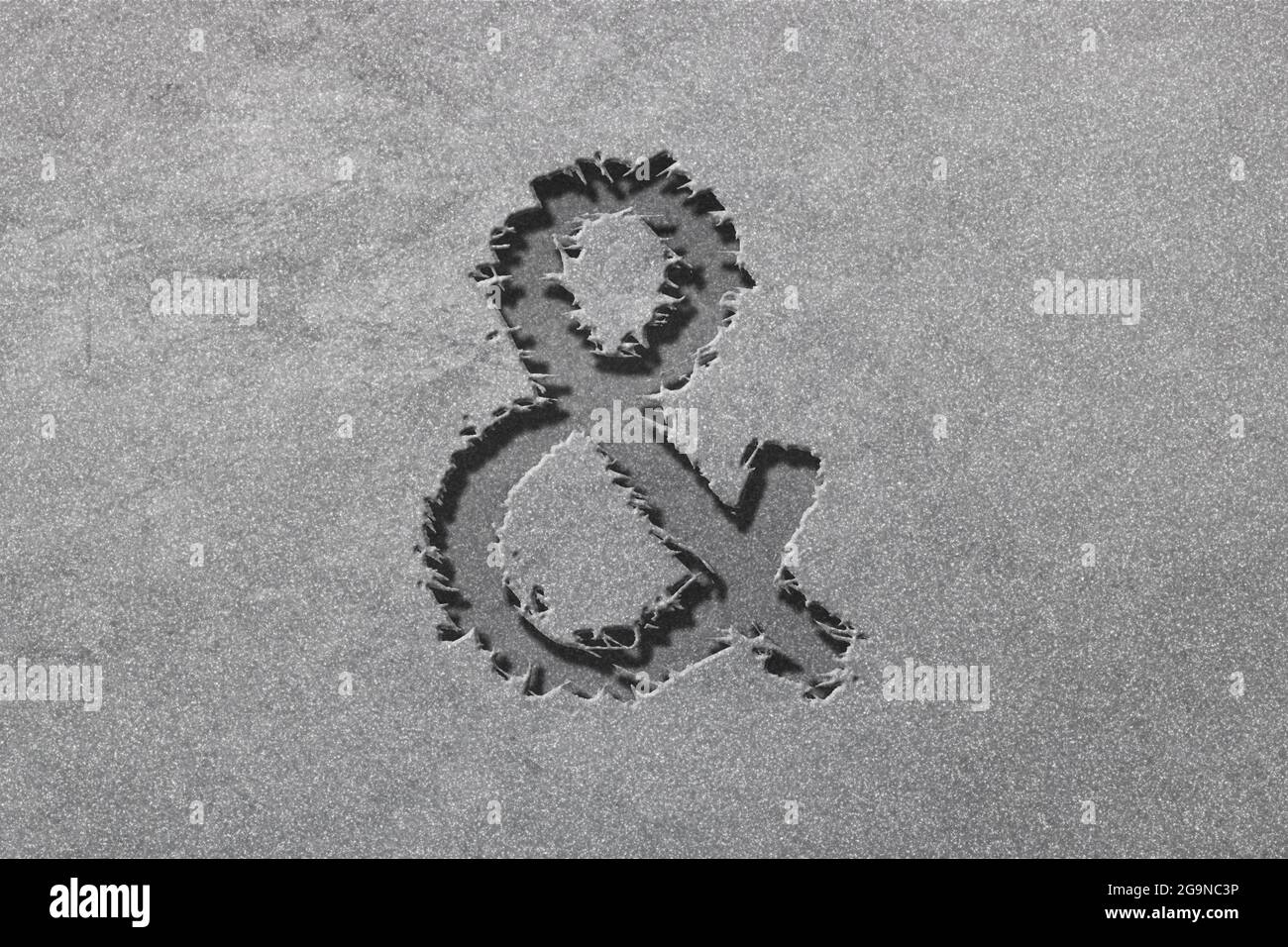 Ampersand Symbol, Ampersand icon, and symbol, rugged, silver background ...