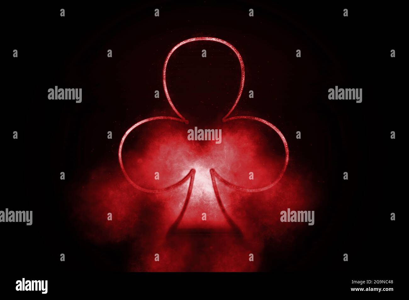 Club card symbol, playing cards symbol, Blue symbol Stock Photo - Alamy