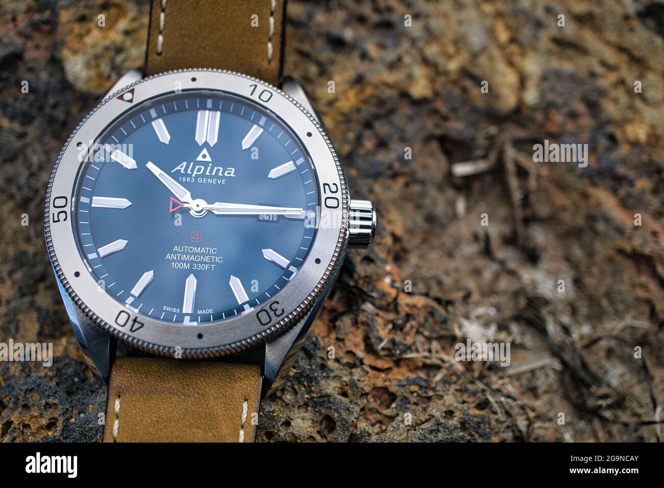 high resolution images of a swiss Alpina Alpiner watch Stock Photo - Alamy