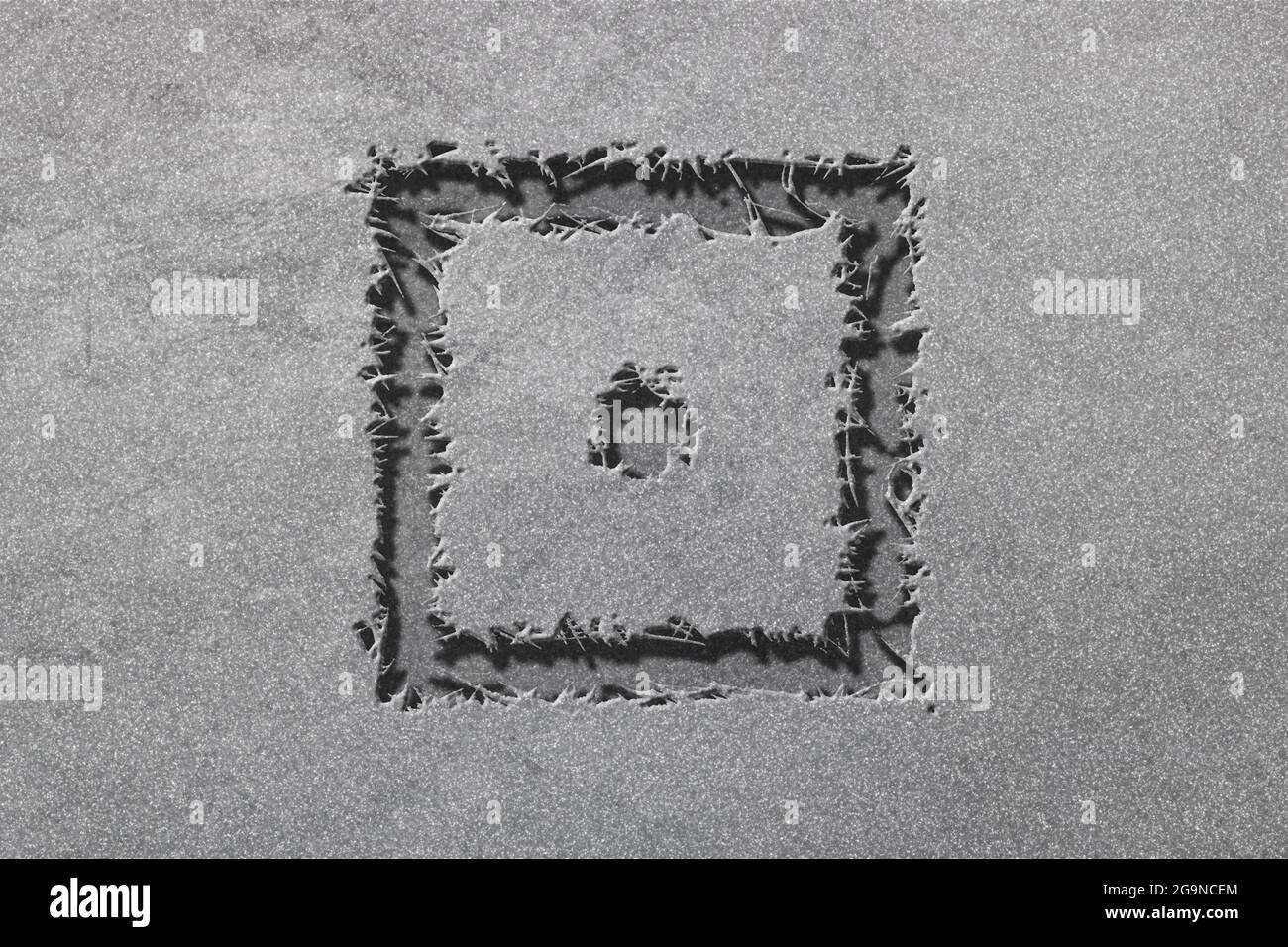 Dice One at top, Die Symbol, rugged, silver background Stock Photo - Alamy