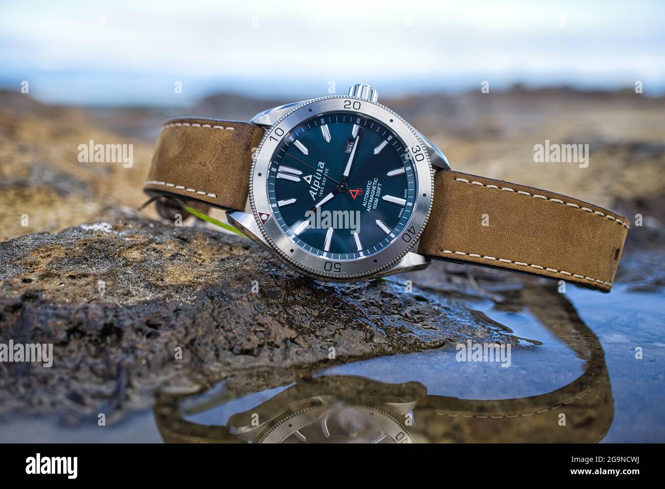 high resolution images of a swiss Alpina Alpiner watch Stock Photo - Alamy