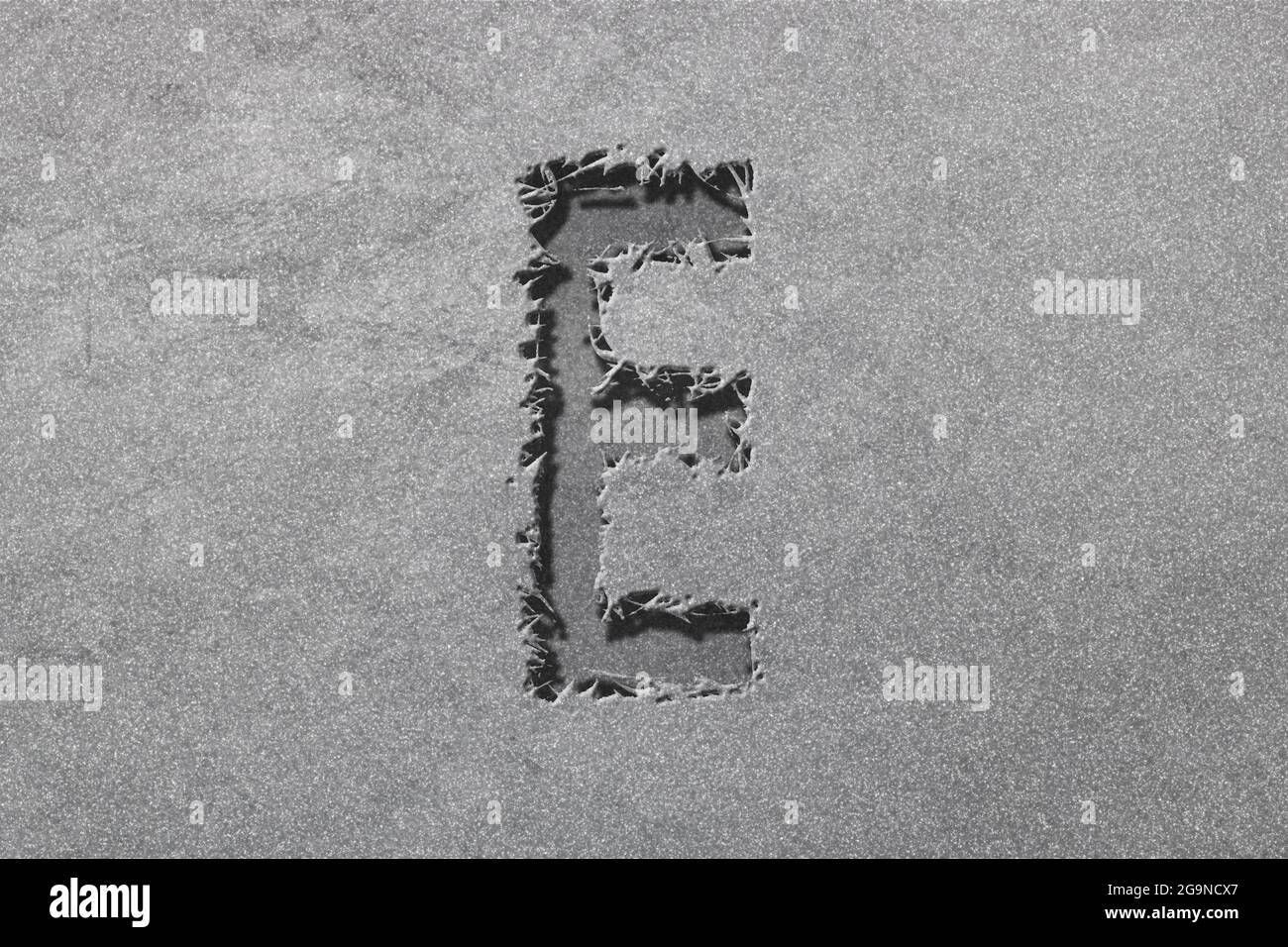 Epsilon sign. Epsilon letter, Greek alphabet Symbol, rugged, silver ...