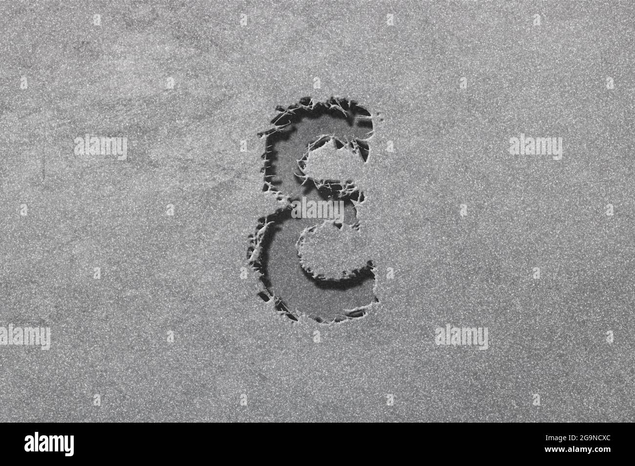 Epsilon sign. Epsilon letter, Greek alphabet Symbol, rugged, silver ...