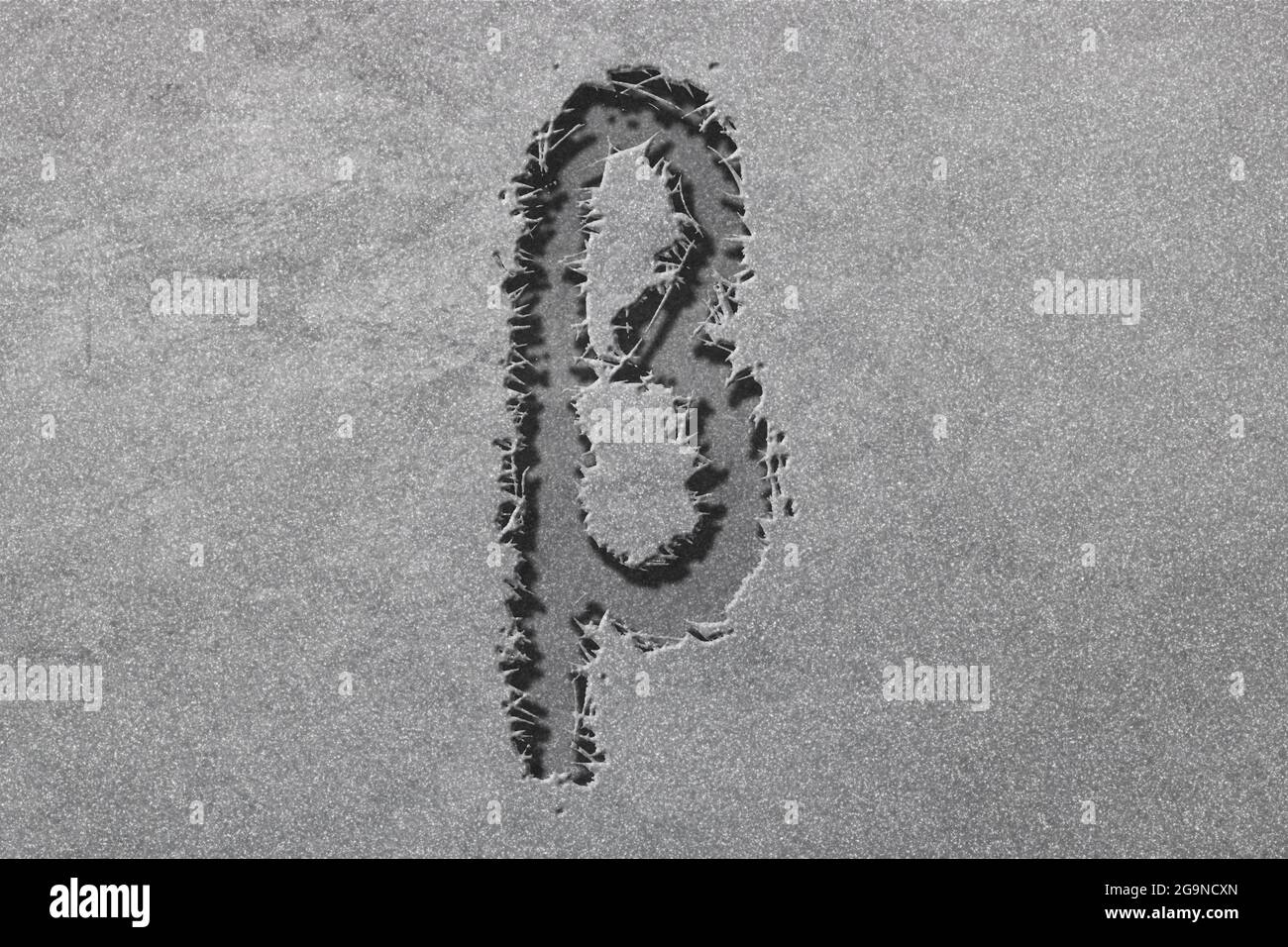 Beta sign. Beta letter, Greek alphabet Symbol, rugged, silver ...