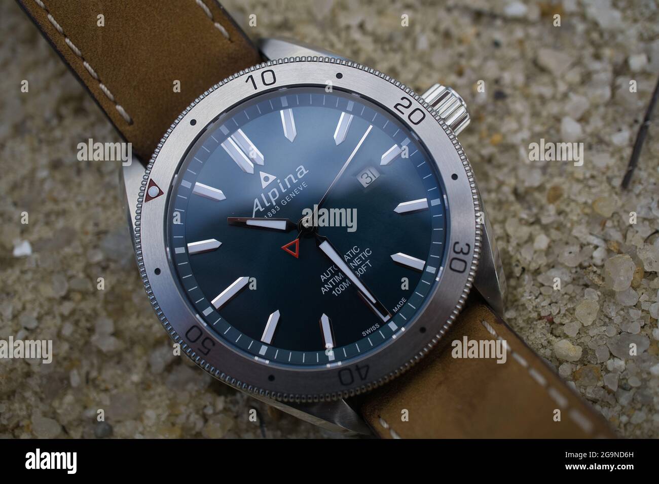 high resolution images of a swiss Alpina Alpiner watch Stock Photo - Alamy