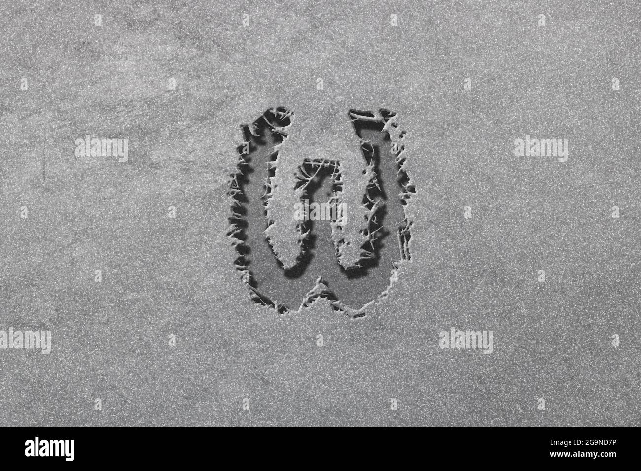 Omega sign. Omega letter, Greek alphabet Symbol, rugged, silver ...