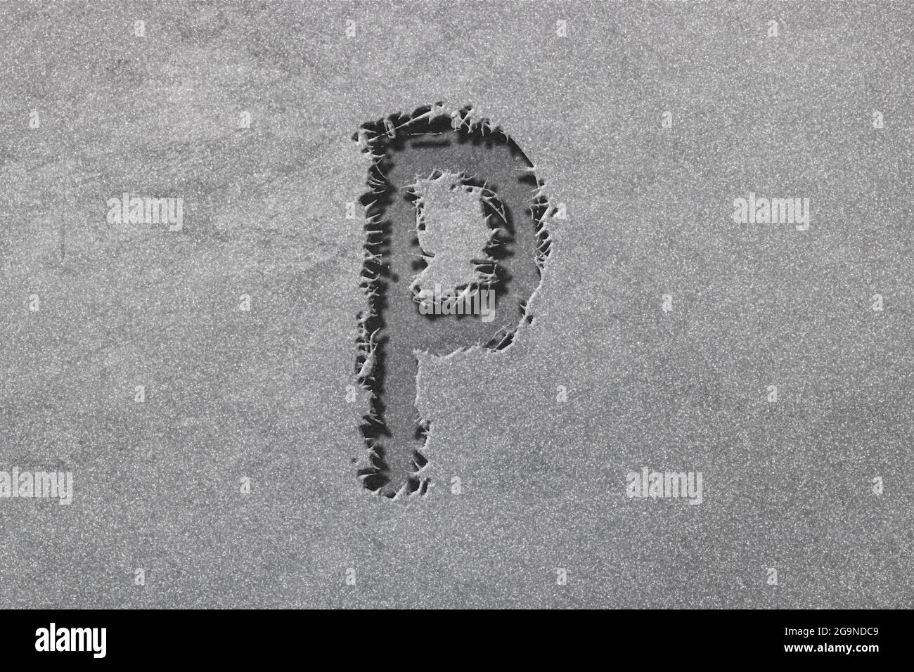 Rho sign. Rho letter, Greek alphabet Symbol, rugged, silver background ...