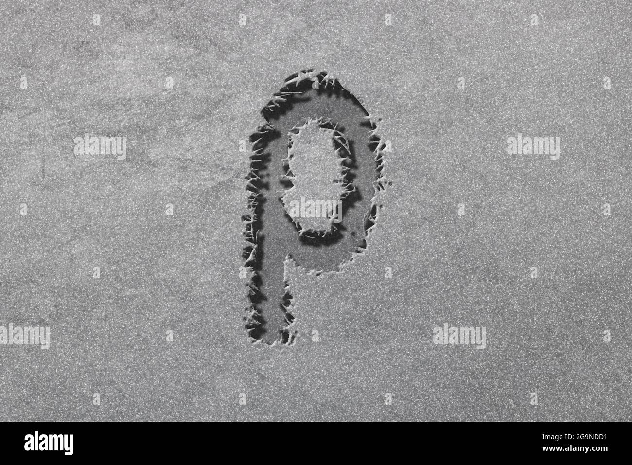 Rho sign. Rho letter, Greek alphabet Symbol, rugged, silver background ...