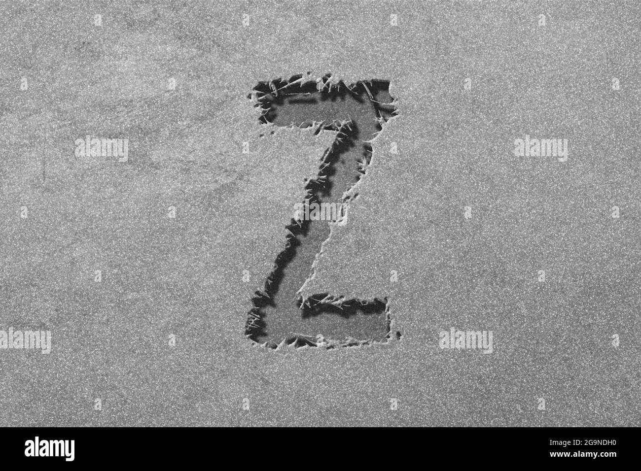 Zeta sign. Zeta letter, Greek alphabet Symbol, rugged, silver ...