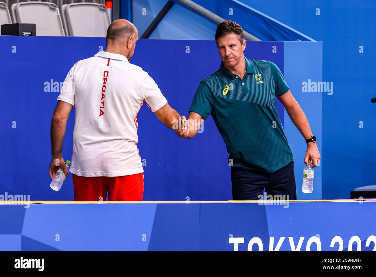 TOKYO, JAPAN - JULY 27: head coach Ivica Tucak of Croatia, head coach ...