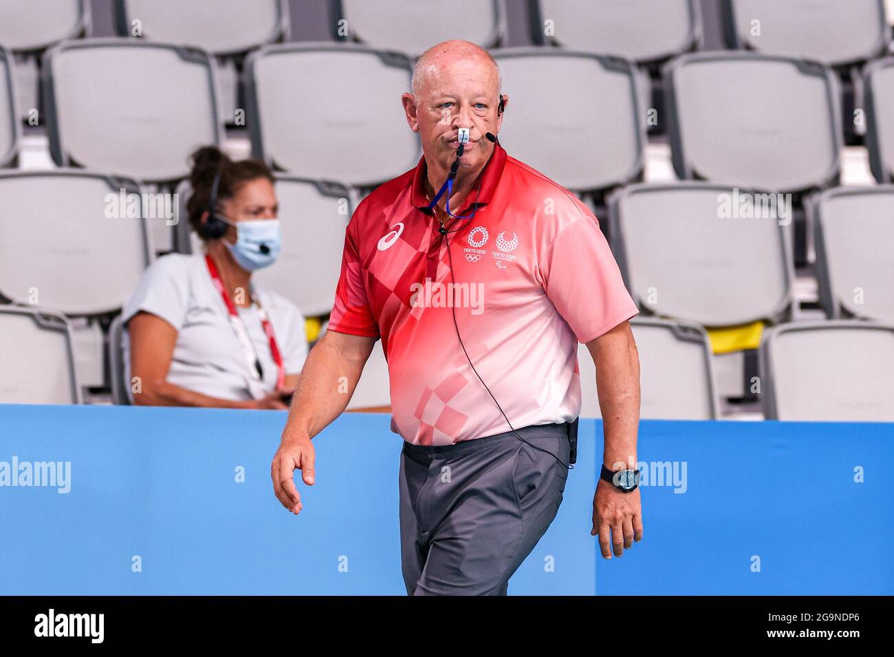 TOKYO, JAPAN - JULY 27: referee Michael Goldenberg (USA) during the ...