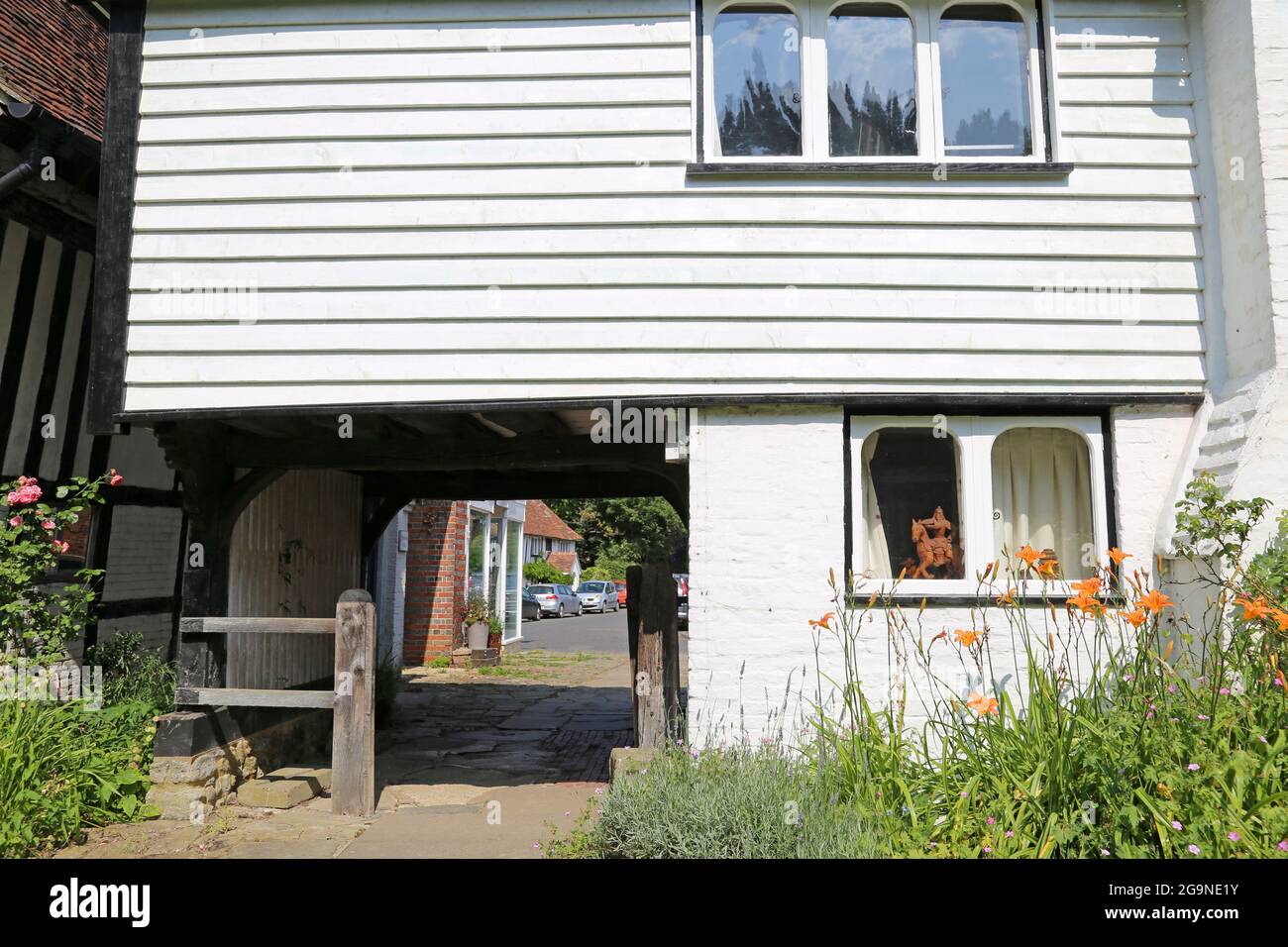 Lych Gate and Pent House from the Churchyard, Smarden, Kent, England ...