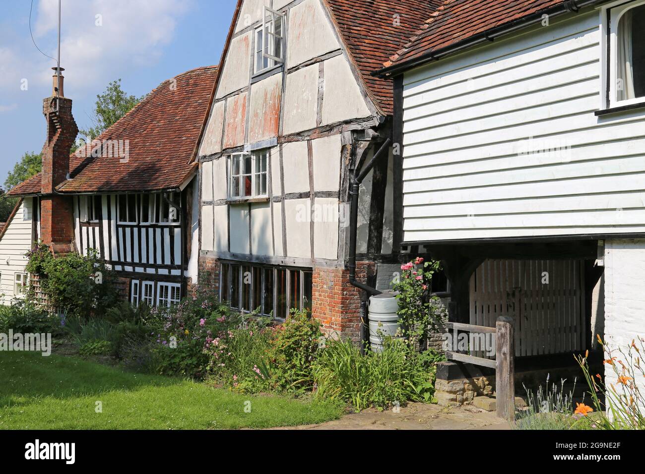 Parsonage House, Lych Gate and Pent House from the Churchyard, Smarden ...