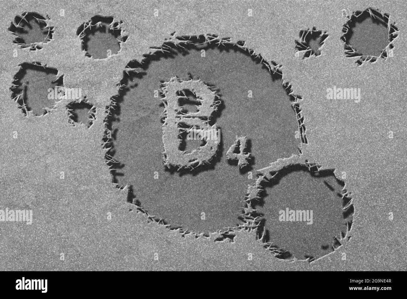 Vitamin B4 health Symbol, vitamin Concept, Adenine, rugged, silver ...