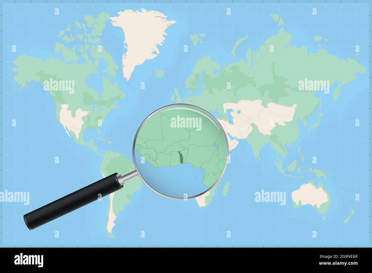 Togo World Map Location Of Togo On The World Map, Marked With Togo