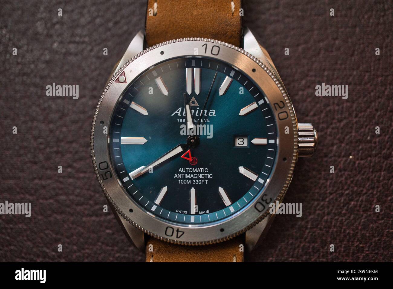 high resolution images of a swiss Alpina Alpiner watch Stock Photo - Alamy