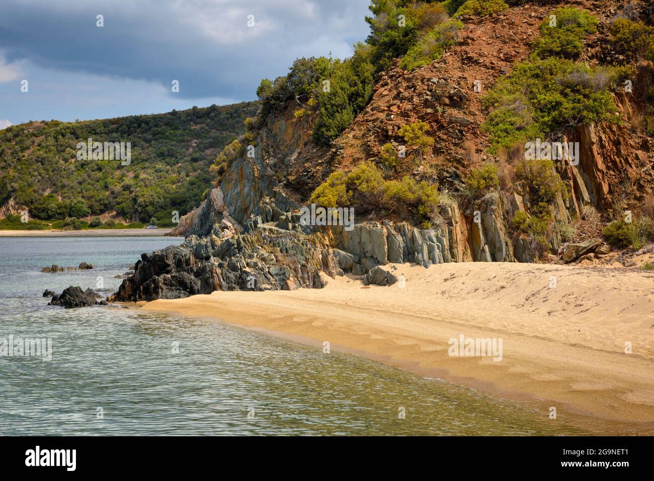 Beautiful seascape with beach, rocks and clear transparent water Stock ...