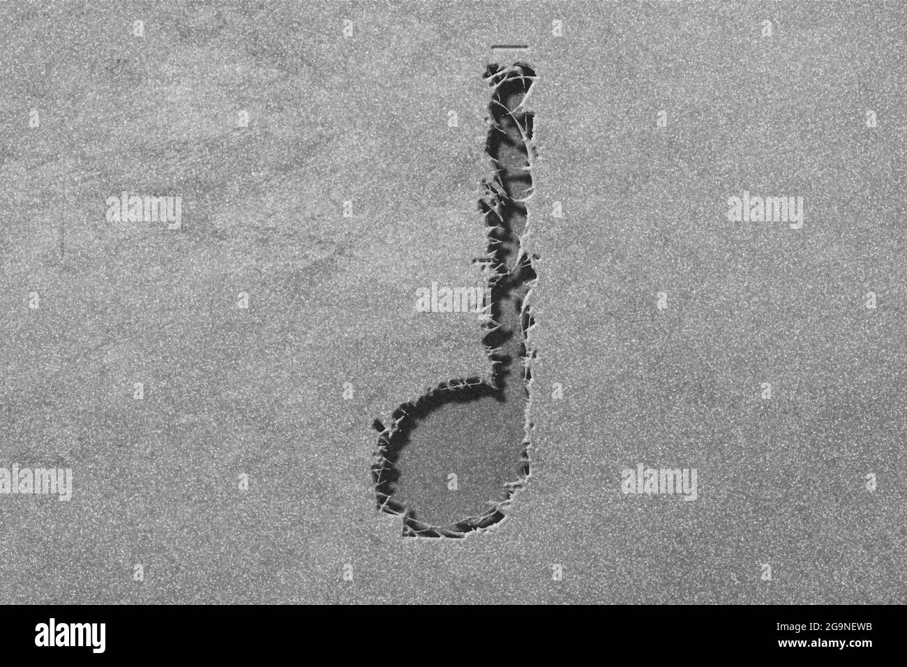 Quarter note symbol, Music Background, rugged, silver background Stock ...