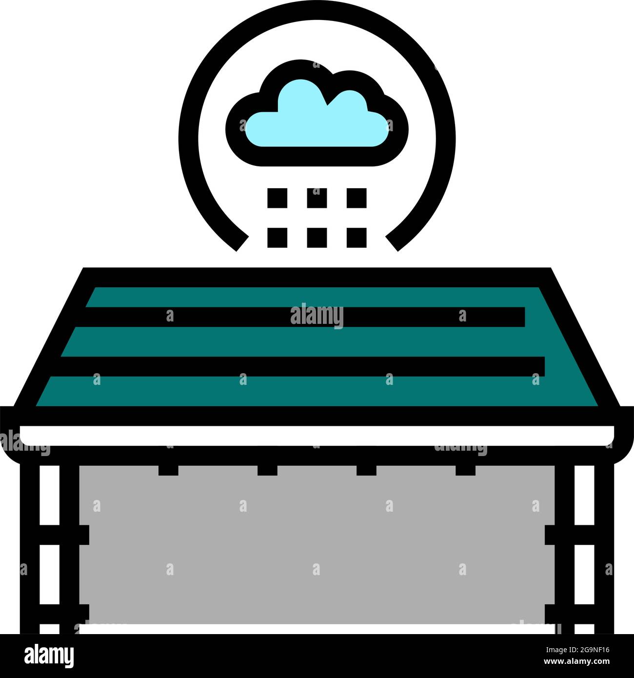 roof waterproofing color icon vector illustration Stock Vector Image ...