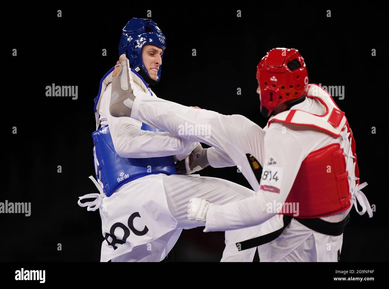 Macedonian’s Dejan Georgievski (right) after defeating Russia’s ...