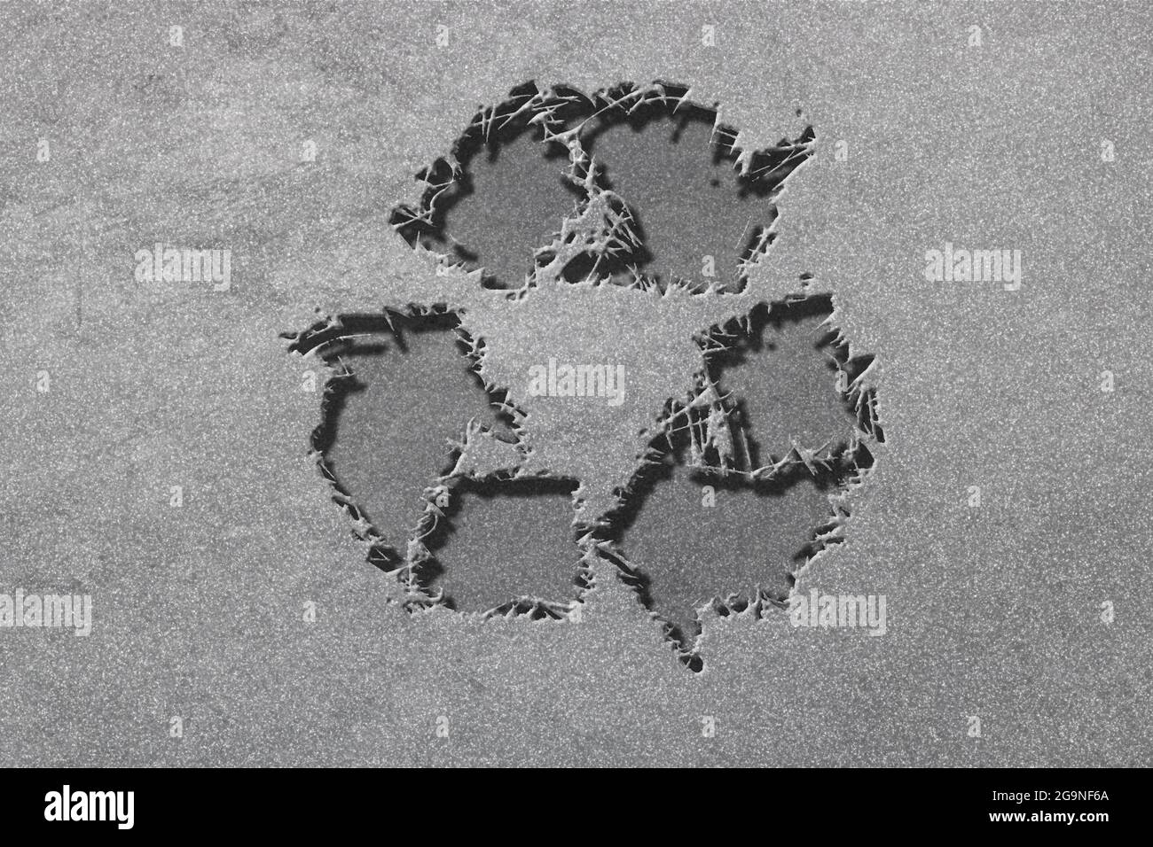 Recycle sign, recycle symbol, Concept of ecology and recycling, rugged ...