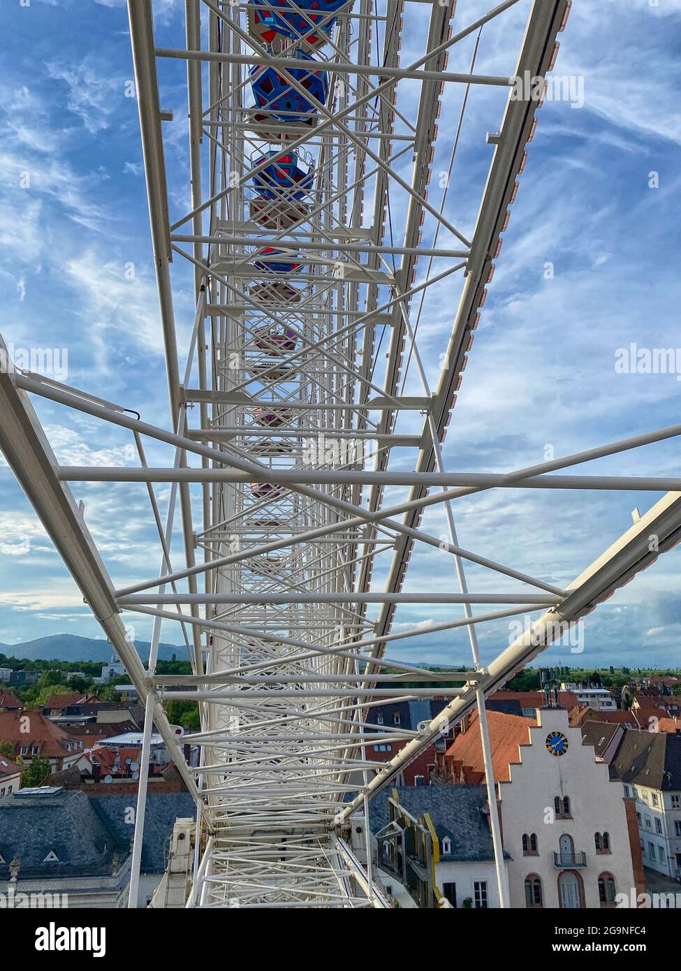 Inside a ferris wheel Stock Photo - Alamy