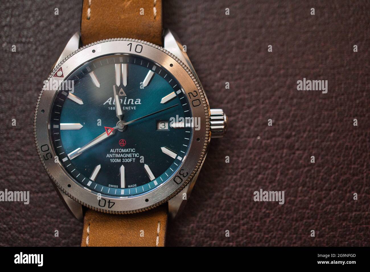 high resolution images of a swiss Alpina Alpiner watch Stock Photo - Alamy