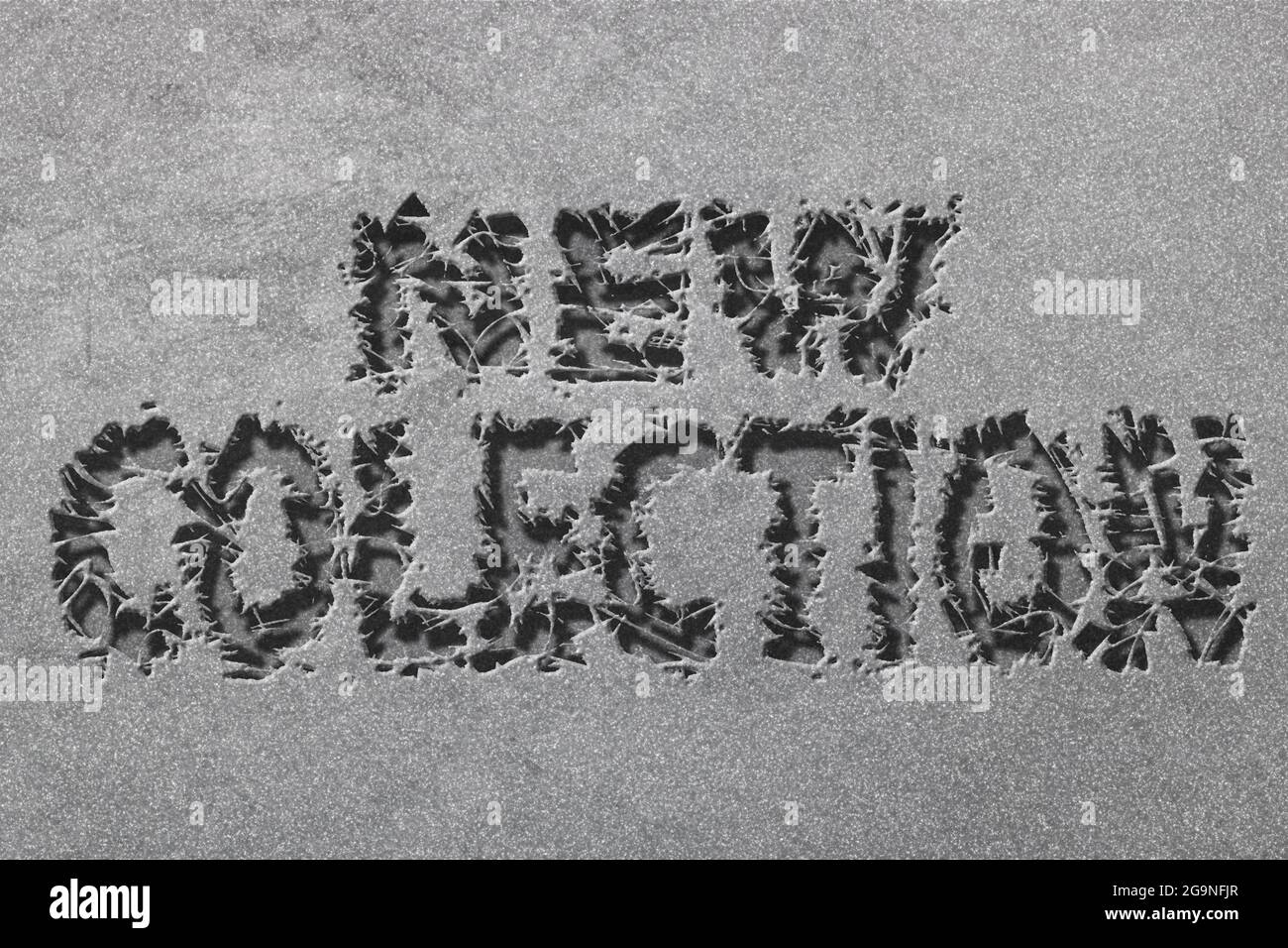 New collection lettering, advertising design, posters, banners, rugged ...