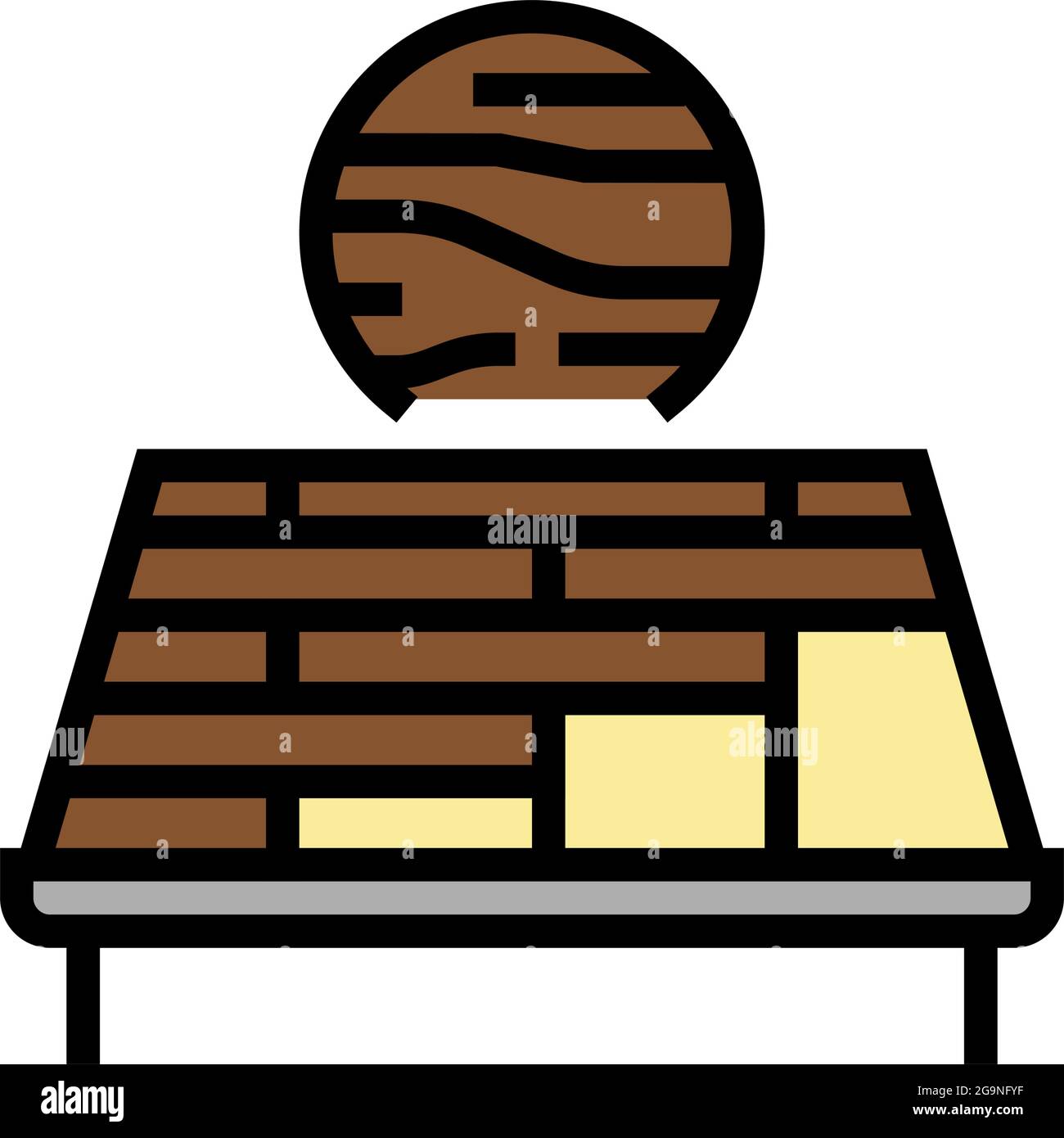 wooden roof color icon vector. wooden roof sign. isolated symbol ...