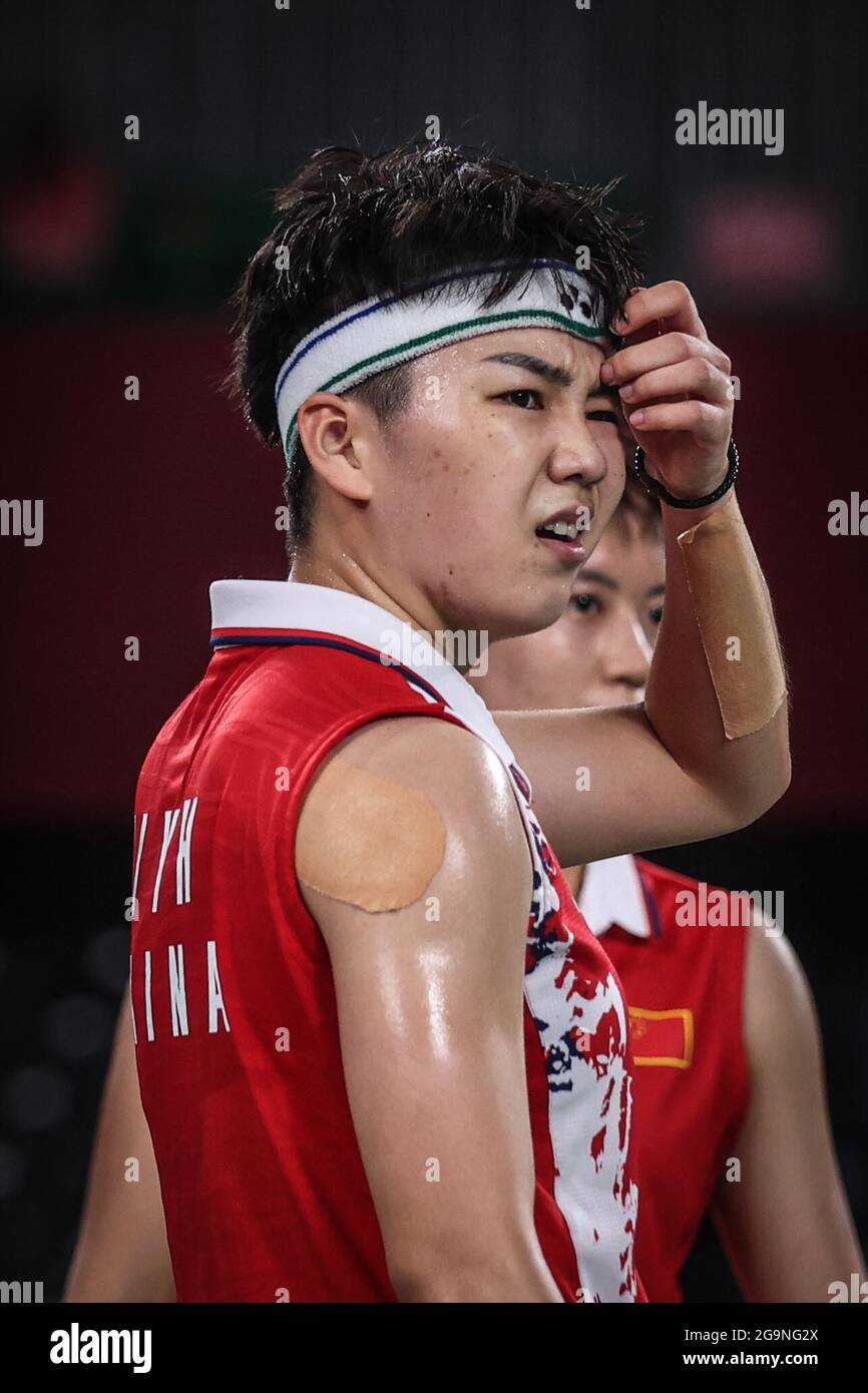 Tokyo, Japan. 27th July, 2021. Du Yue /Li Yinhui(front) of China ...