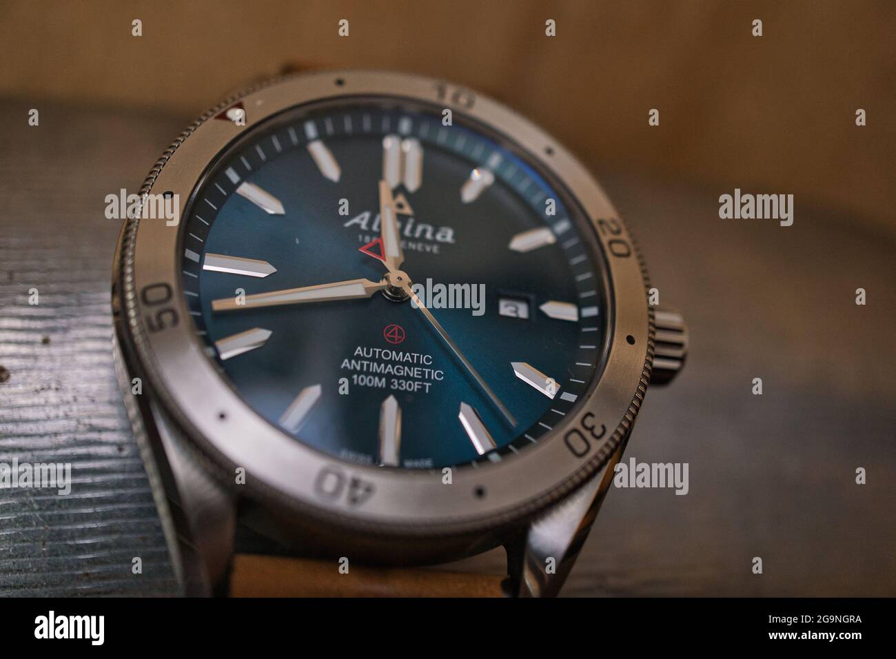 high resolution images of a swiss Alpina Alpiner watch Stock Photo - Alamy