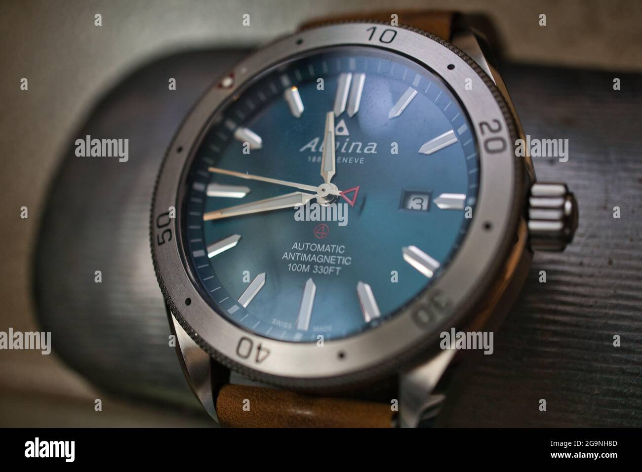 high resolution images of a swiss Alpina Alpiner watch Stock Photo - Alamy