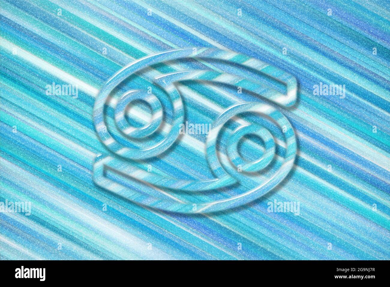 Cancer zodiac sign, blue background, Horoscope Astrology background ...