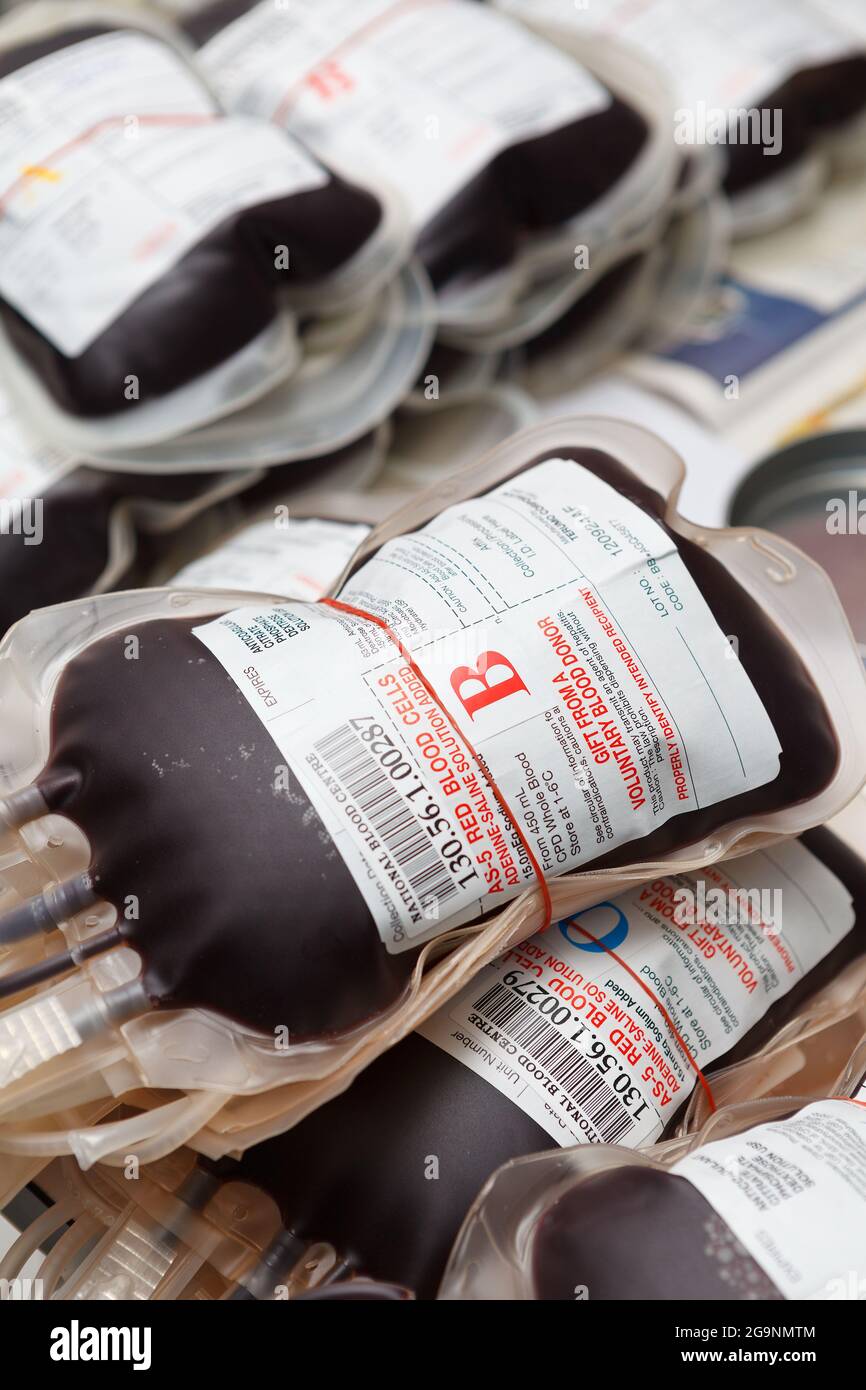 Human blood in blood donation Stock Photo - Alamy