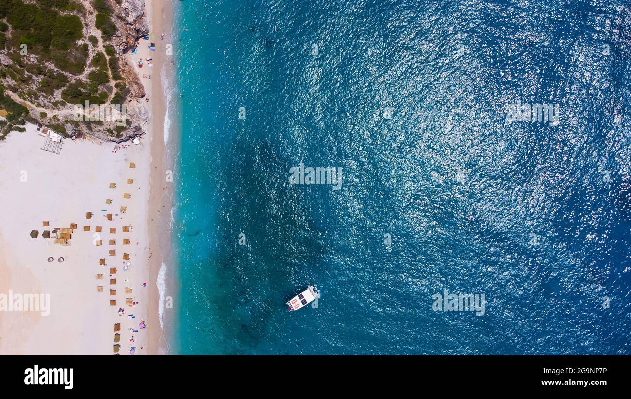 View of Gjipe beach, Albania Stock Photo - Alamy